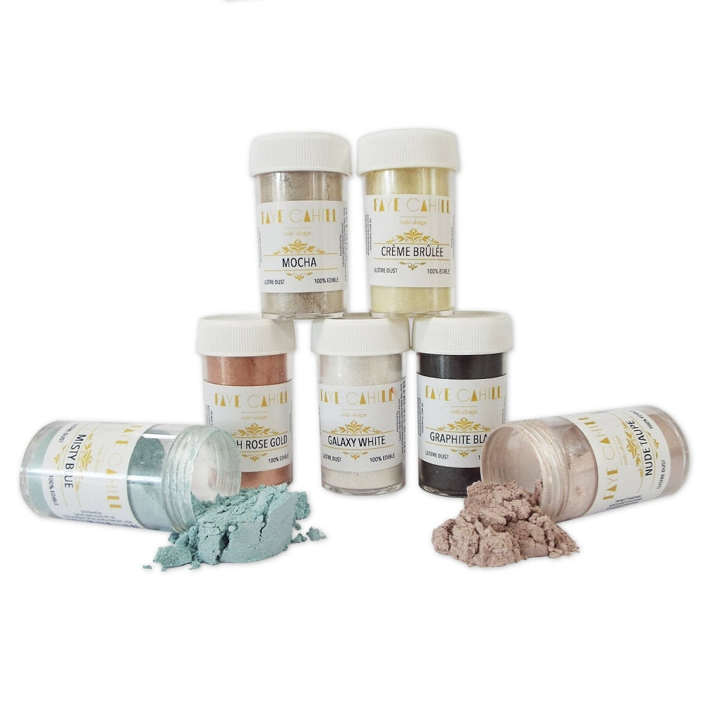 Faye Cahill Lustre Dusts: Colour Breakdown – The Cake Decorating Company